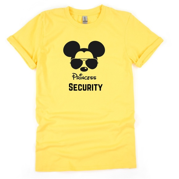 Bella Canvas | Tops | Mickey Mouse Princess Security Custom Made Tshirt ...